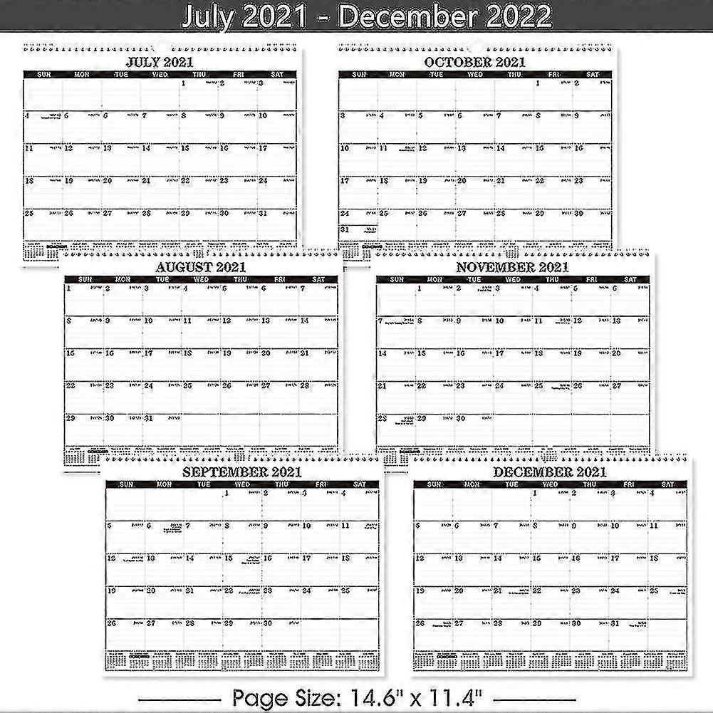 2021-2022 Calendar - July 2021 - December 2022 Wall Calendar, 14.8 '' X ...