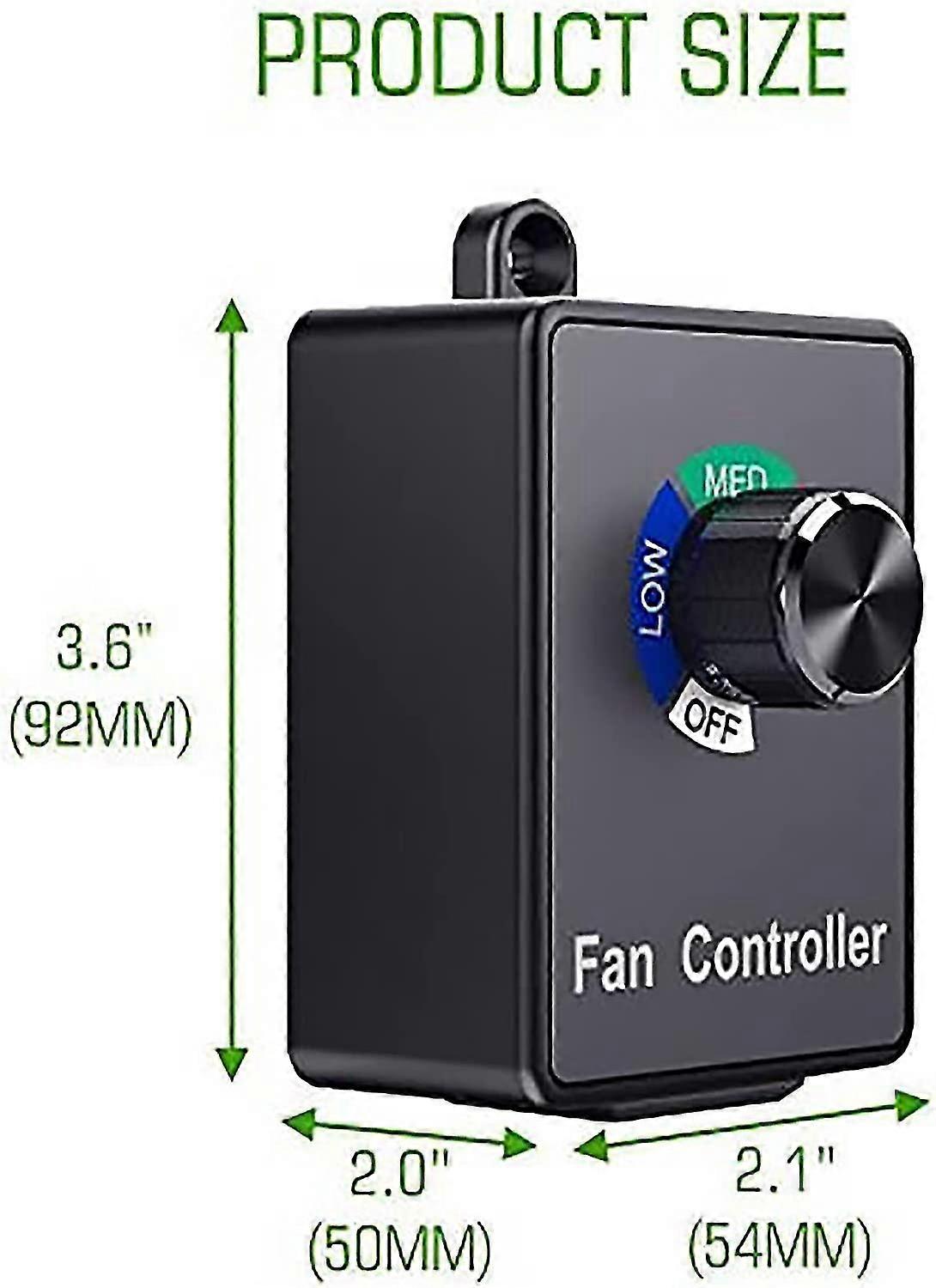 350w Electronic Fan Speed Controller Variable Adjuster For Hydroponics ...