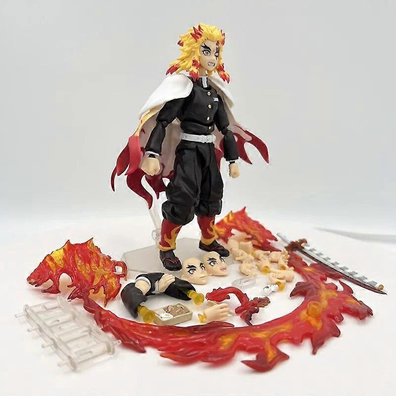 14cm Figma #553 Anime Figure Kyojuro Rengoku Action Figure 508-DX ...