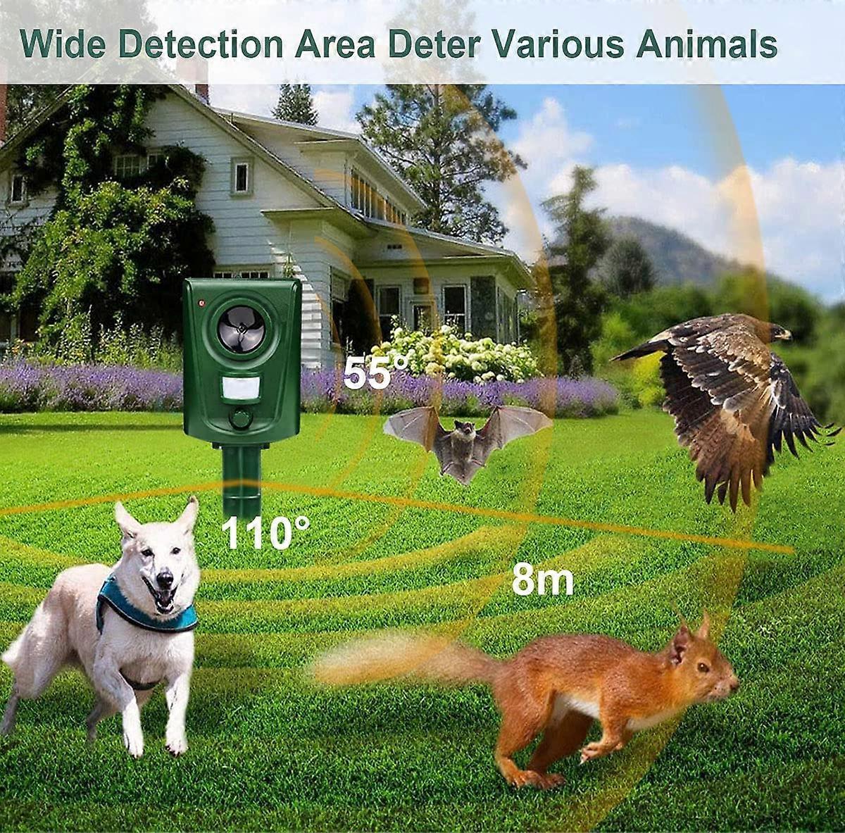 Ultrasonic cat frightener garden bird deterrent dog animal repeller ...
