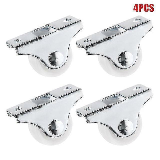 White Rail Fixed Casters Small 1-way Wheels For Furniture Plastic ...
