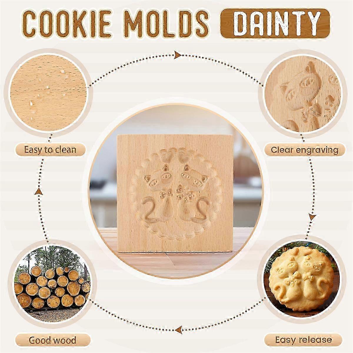 Wooden Cookie Molds Cookie Shortbread Wooden Molds Cookie Molds E ...