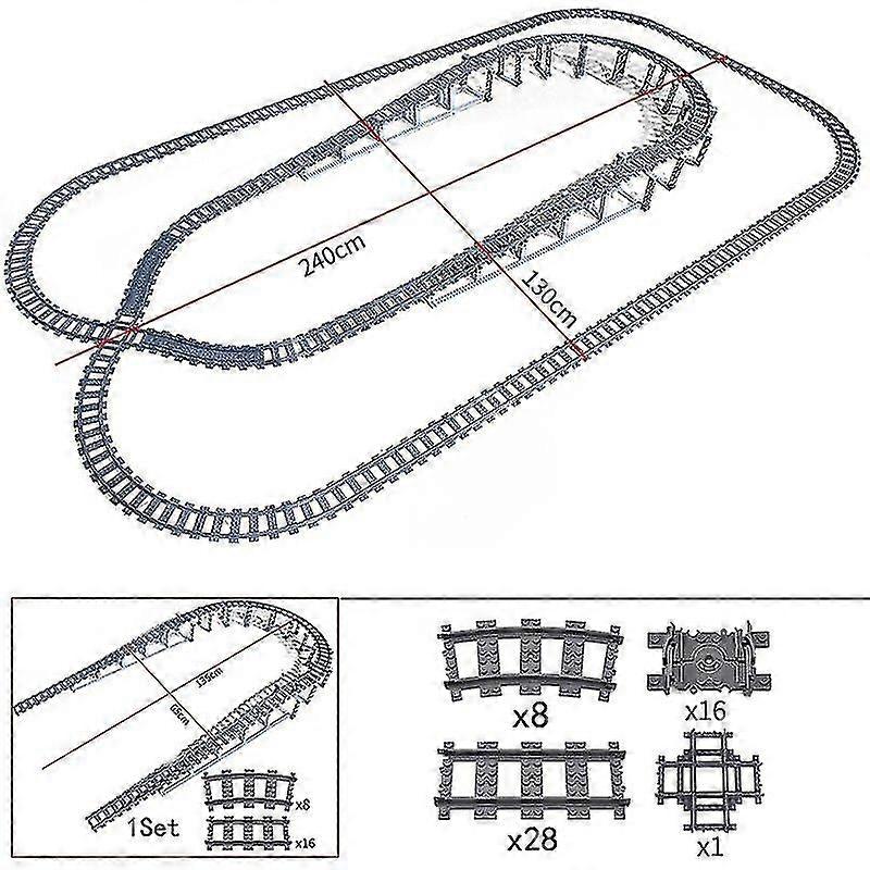 City Trains Flexible Tracks Forked Straight Curved Rails Switch ...