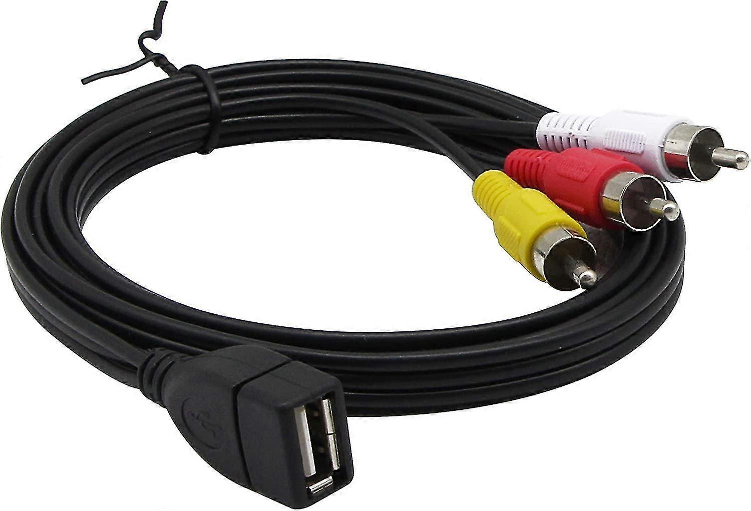 Usb To 3rca Cable,2.0 Female Type A To 3 Rca Male Plug, 1.5m | Fruugo UK