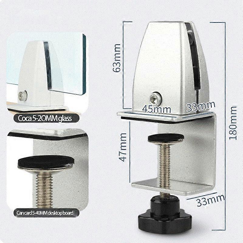 2 Pcs Office Desk Divider Privacy Screen Clip Holder Bracket Screen ...