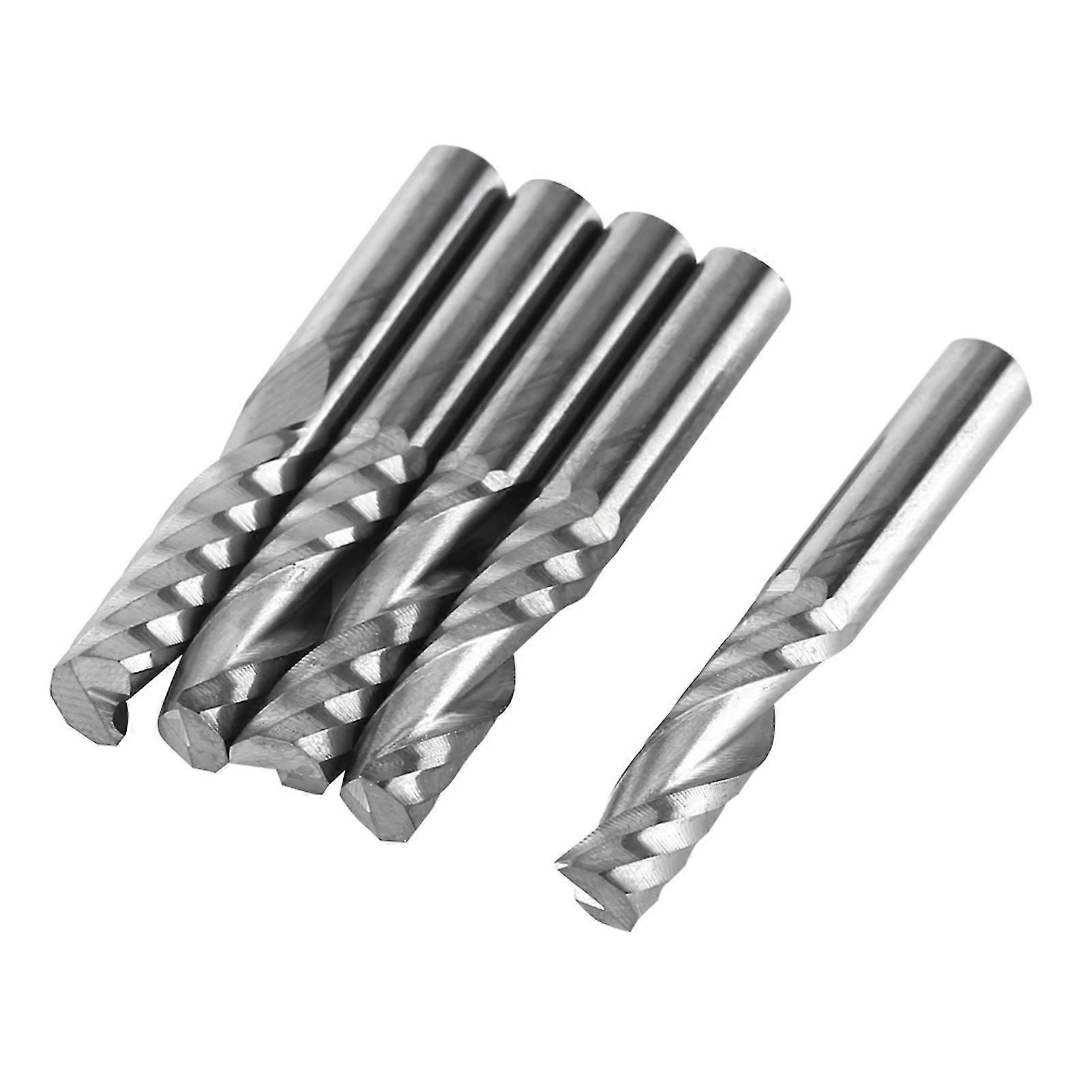 5pcs 6mm Shank Tungsten Carbide Single Flute End Mills Spiral Cutters CNC Milling Bits | Fruugo UK