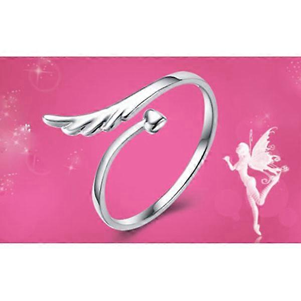 Ring Bands Women Adjustable Lady Silver Ring Wing Shape Ring Women ...