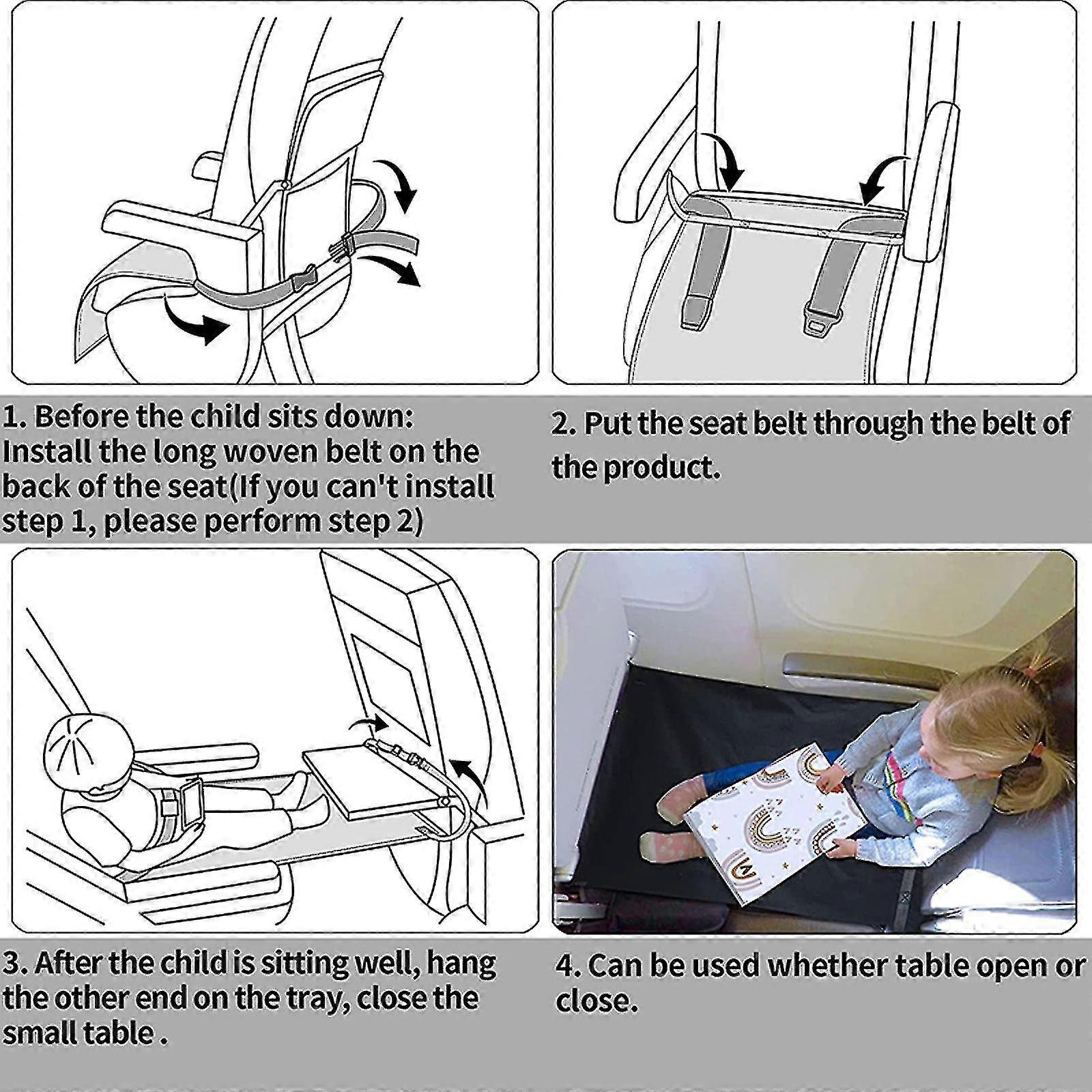 Toddler Airplane Seat Extender For Kids, Airplane Footrest For Kids ...