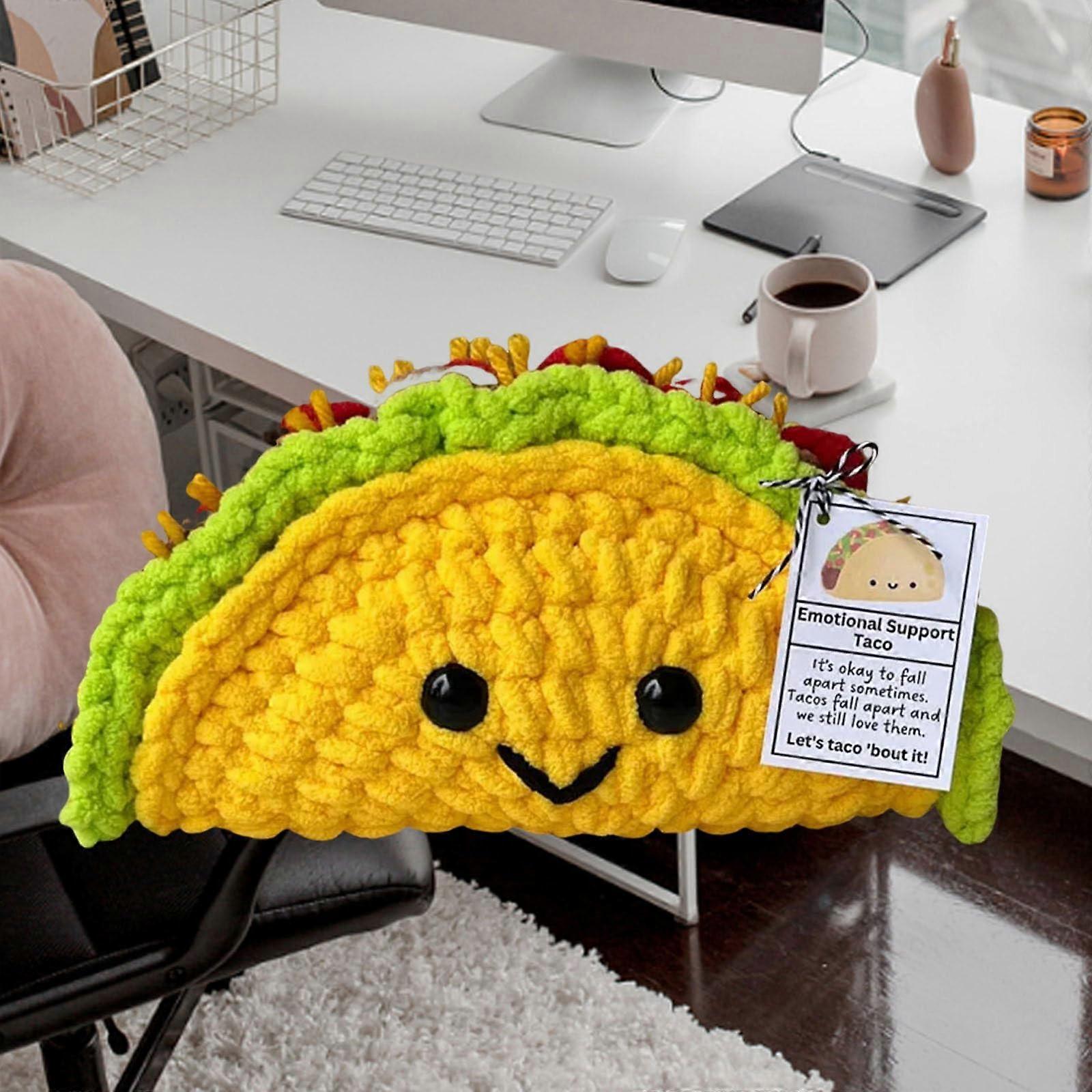 Emotional Support Taco, Handmade Emotional Support Plush with Positive ...