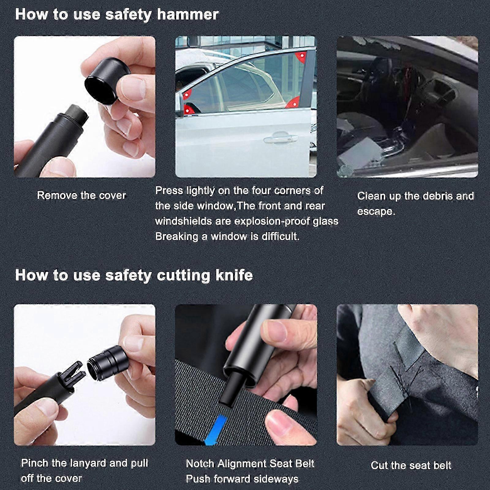 Car Safety Hammer Window Glass Breaker Emergency Escape Cutter Safe ...