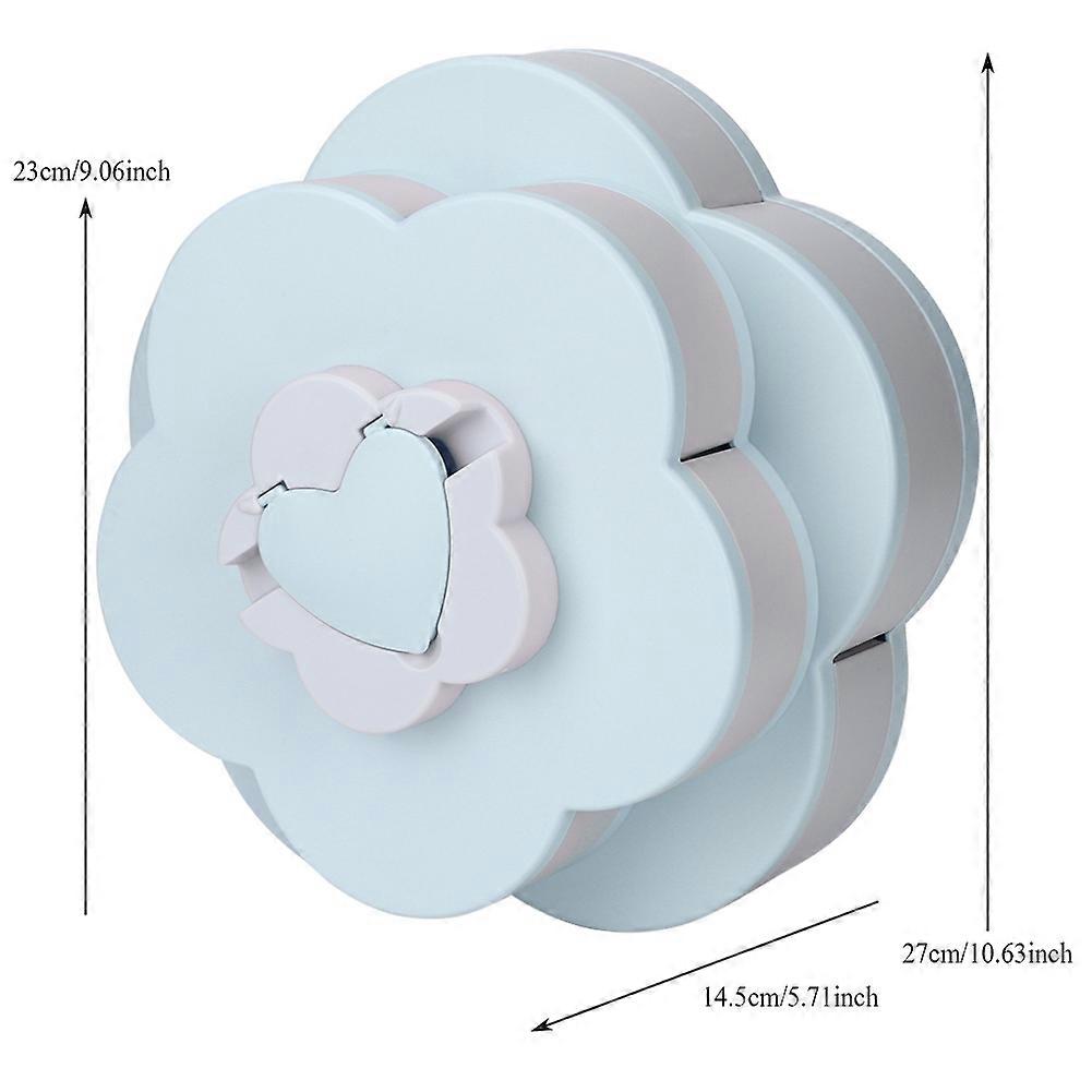 Double Deck Snack Box Candy Dish Petal Rotating Dried Fruit Plate ...