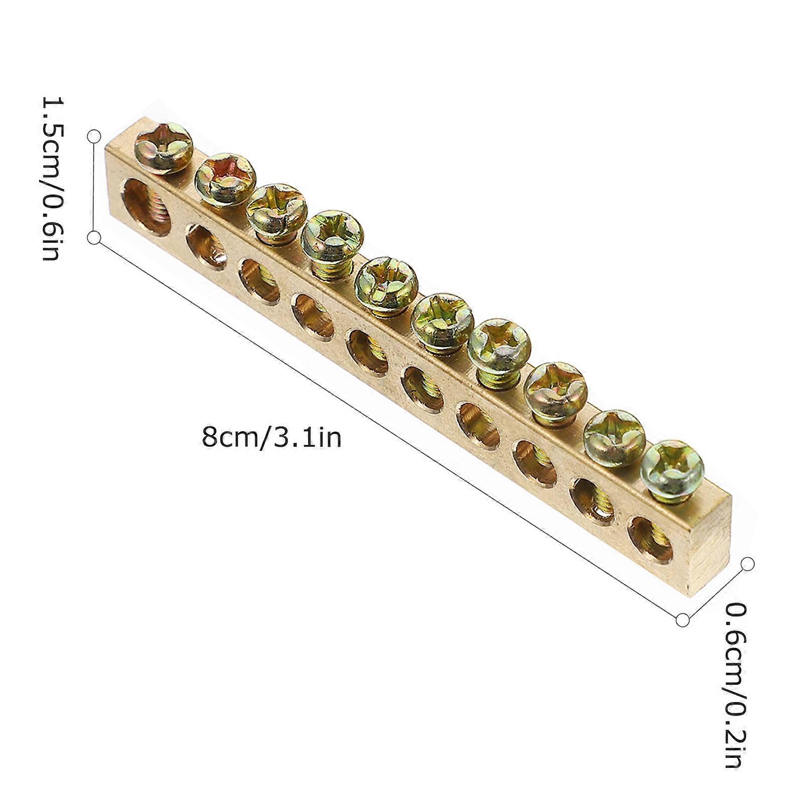 Copper Distribution Wire Terminals Screw Terminal Ground Bar for ...