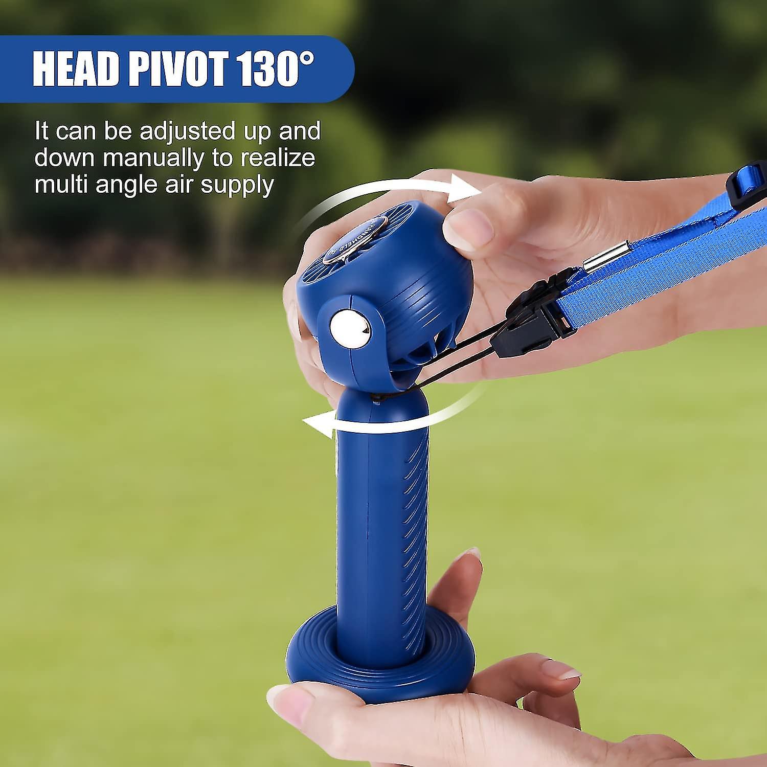 Mini Portable Fan, Handheld Fan Strong Wind 3 Speed 130 Rotation, Small ...