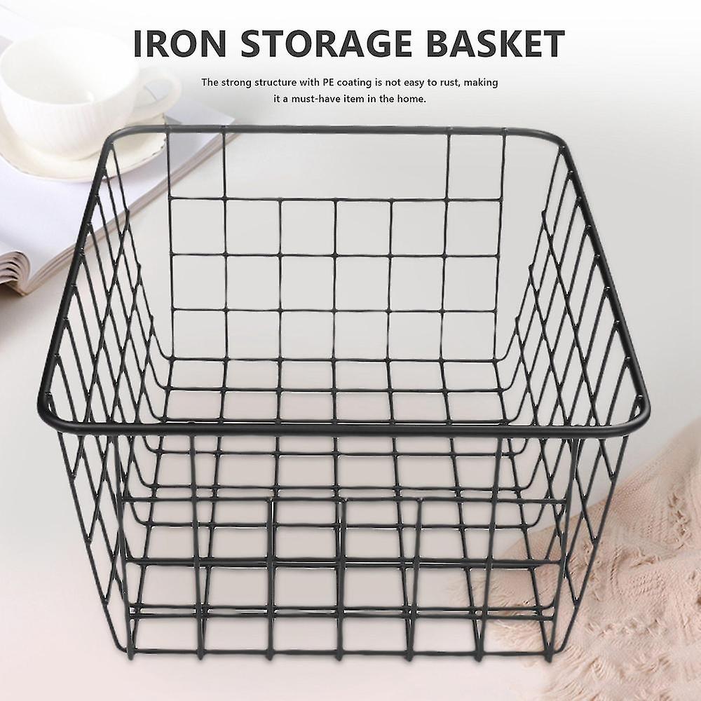 2 Pack Wire Storage Baskets, Farmhouse Metal Wire Basket Freezer ...