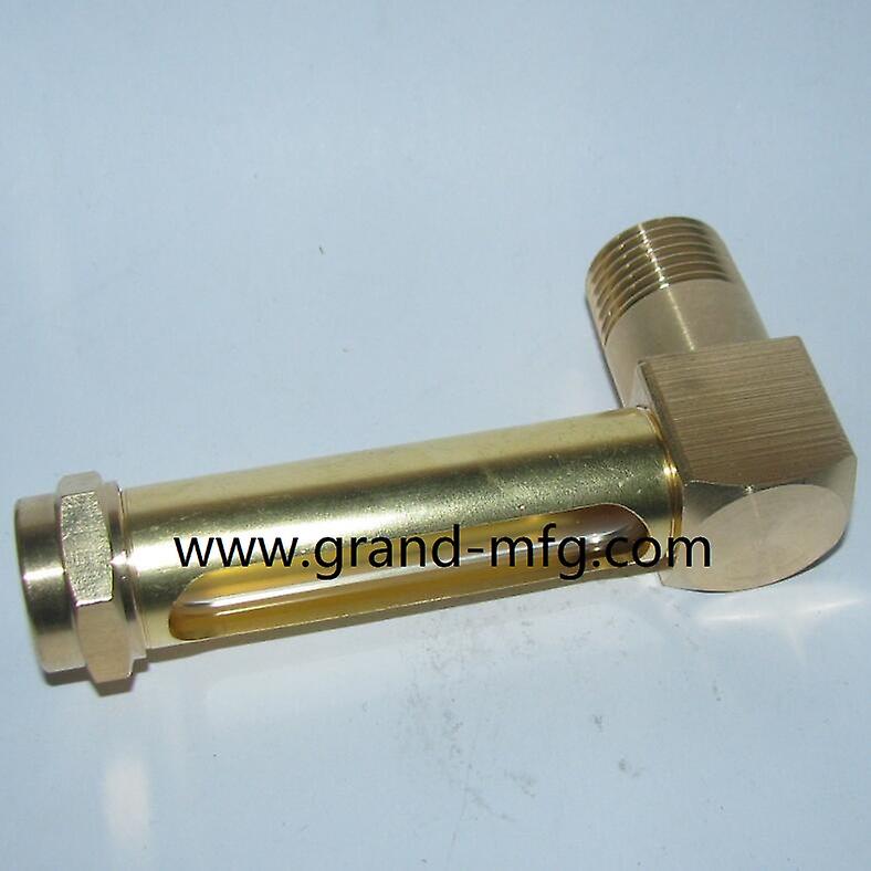 Npt 1/2\" Male Thread L-shape Brass Oil Liquid Level Indicator Sight ...