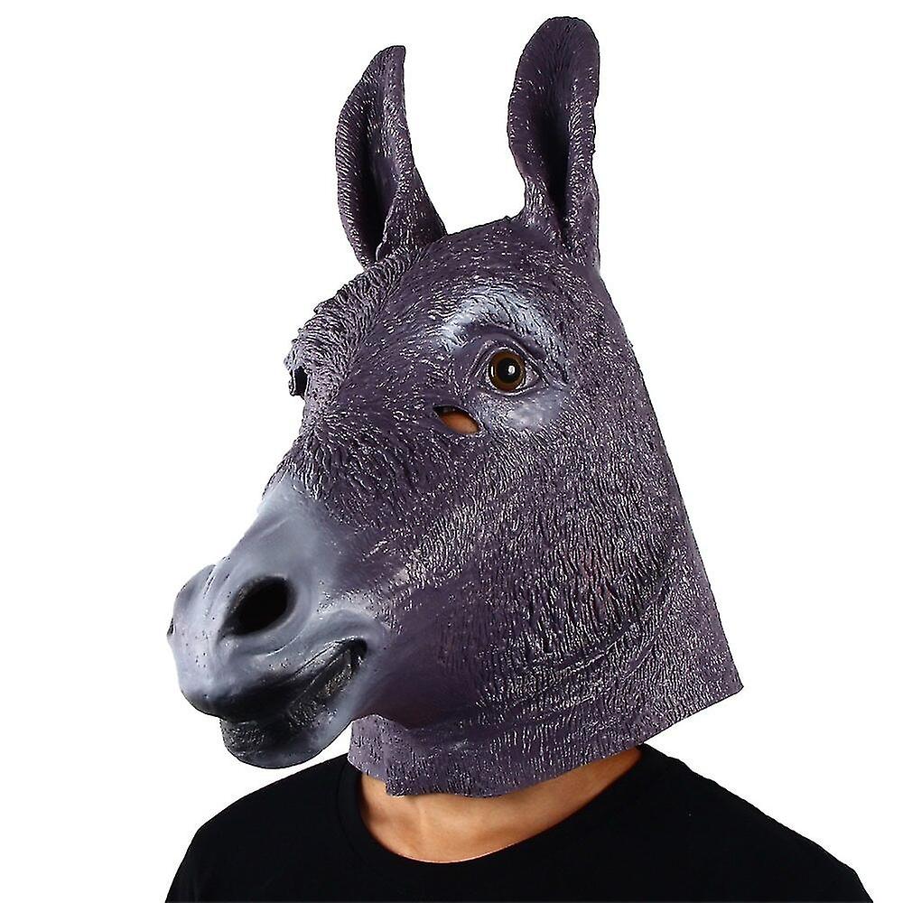 Shrek Donkey Mask Halloween Novelty Deluxe Costume Party Cosplay Latex ...