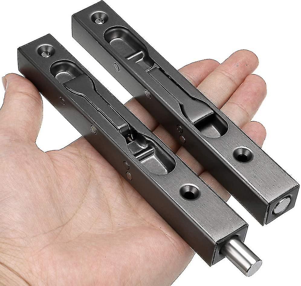 2pcs 6 Inch Door Bolts - Stainless Steel Concealed Security French Door ...