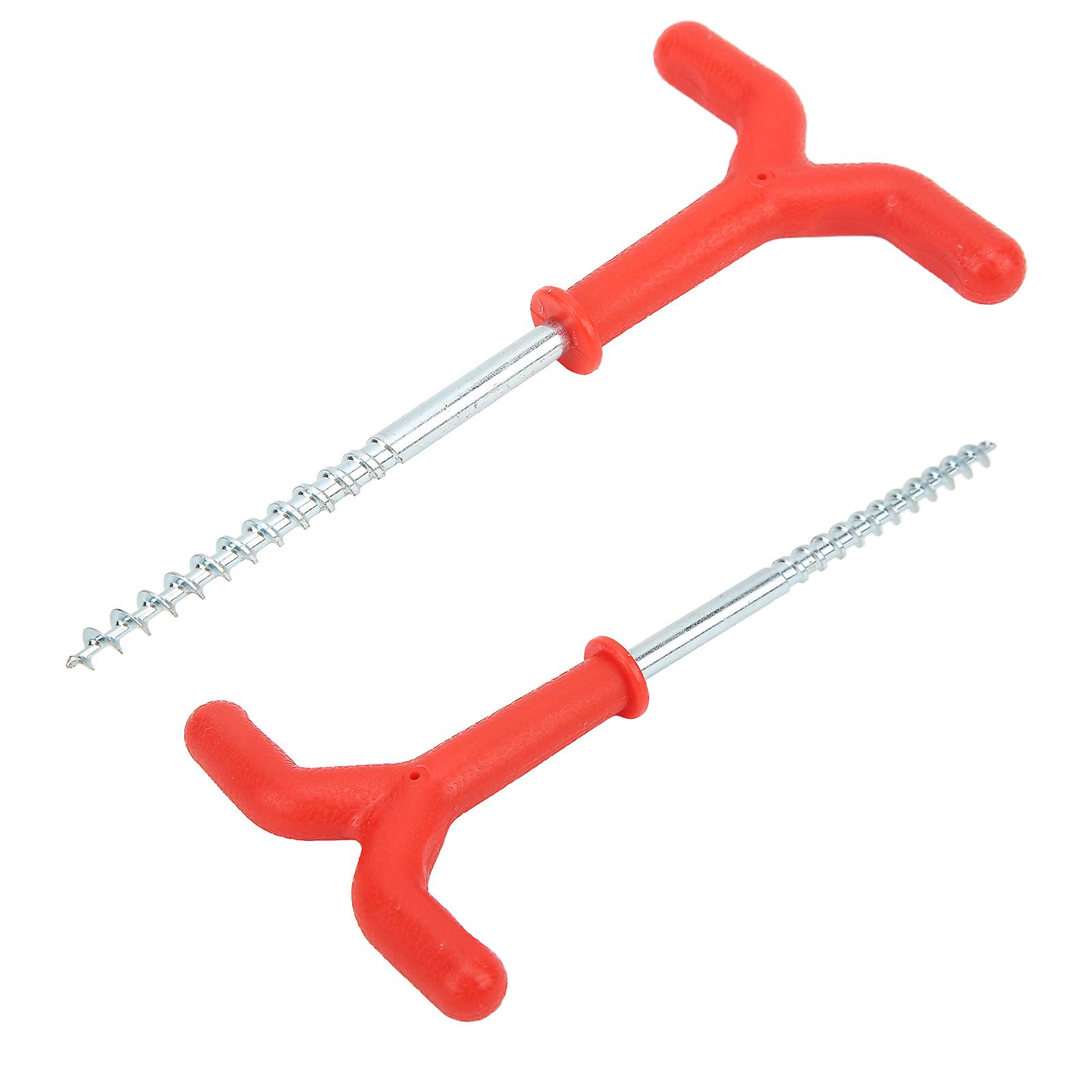 Ice Fishing Screw Rod Stand Y Shape Screw Threads Ground Anchor Holder ...