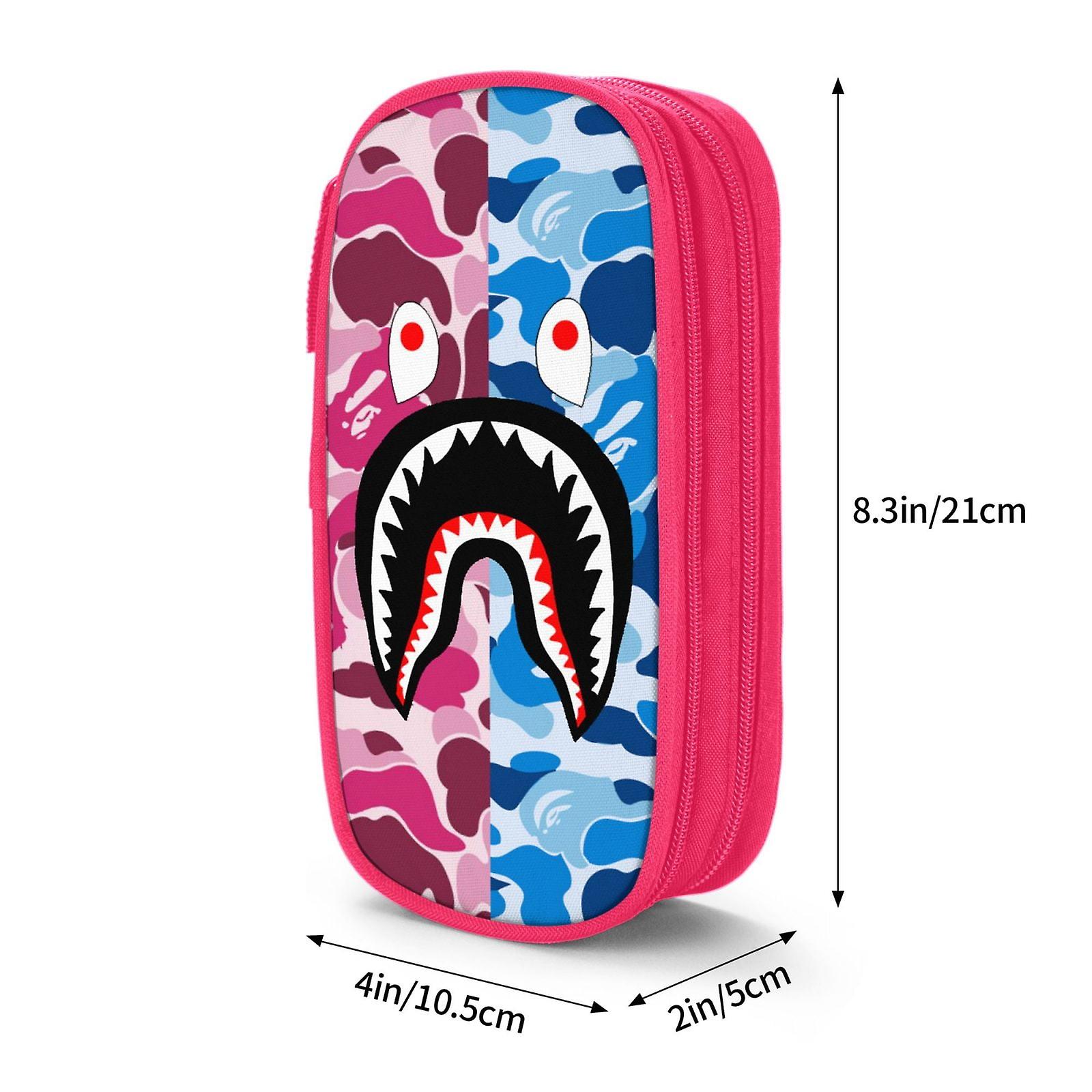 Bape Shark Camo Big Capacity Pencil Case, Large Storage Pencil Pouch ...