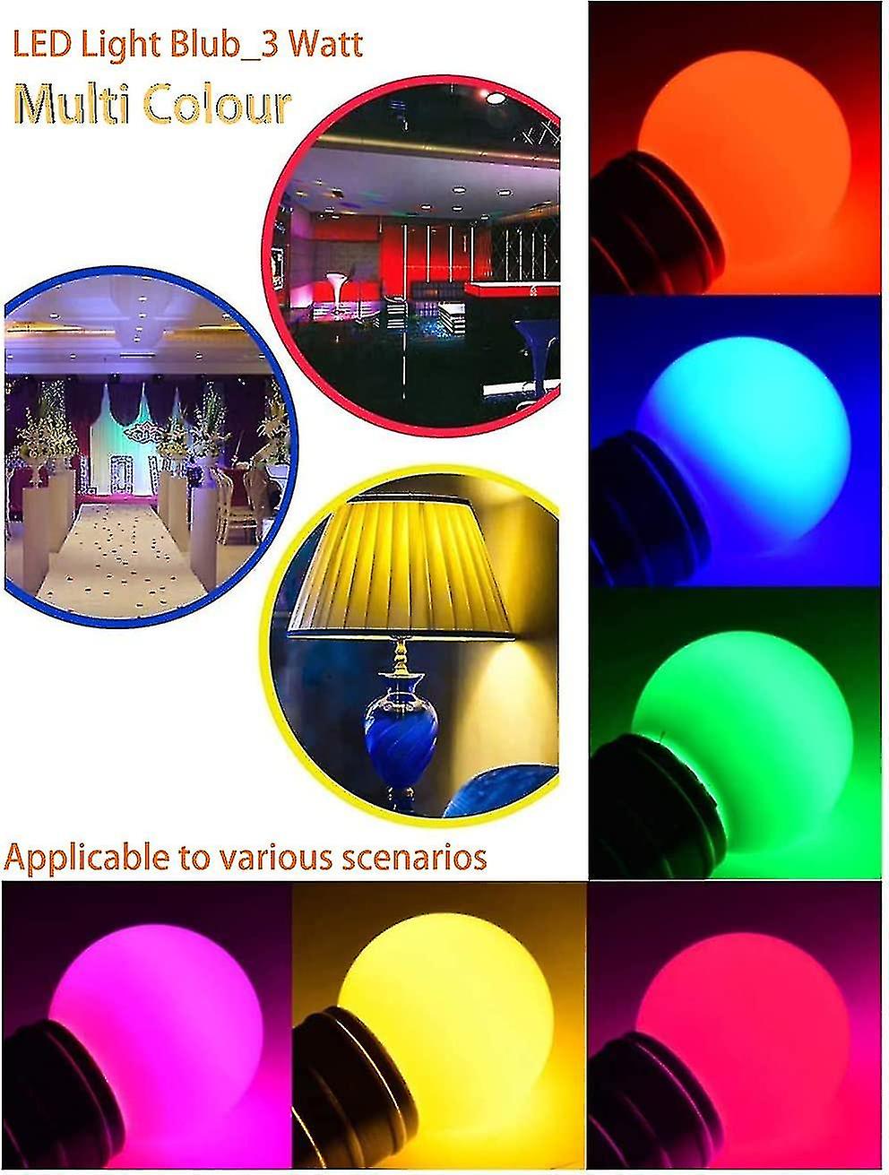 40X Colored Led Bulbs E27 Decorative And Design Light 240 Lumens Ac220v ...