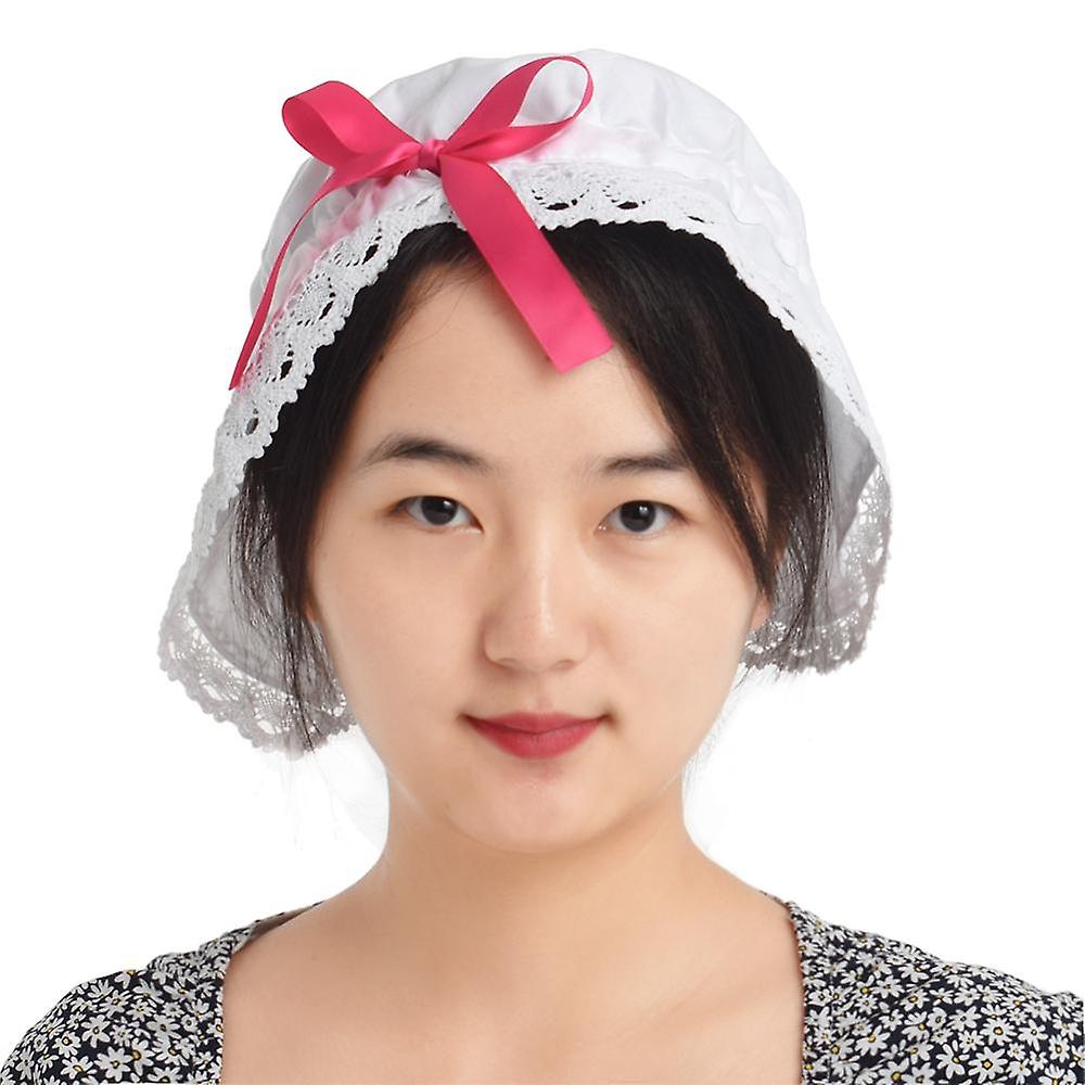 White Bonnet Hat Headdress Women Maid Cosplay Accessory Vintage Maid ...