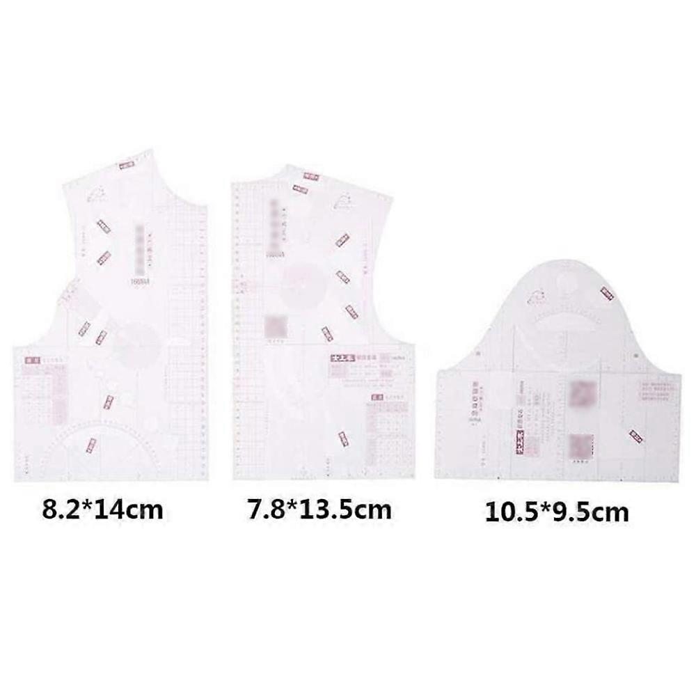 1:3 Cloth Design Ruler Transparent French Curve Ruler Measure Ruler ...