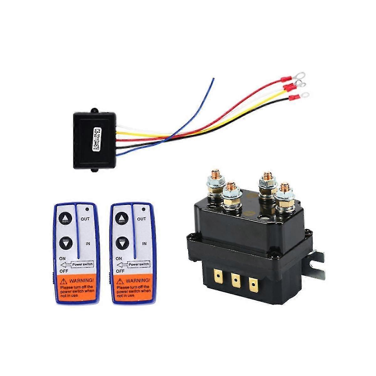 12v 250a Winch Remote Contactor Winch Control Solenoid Relay Twin ...