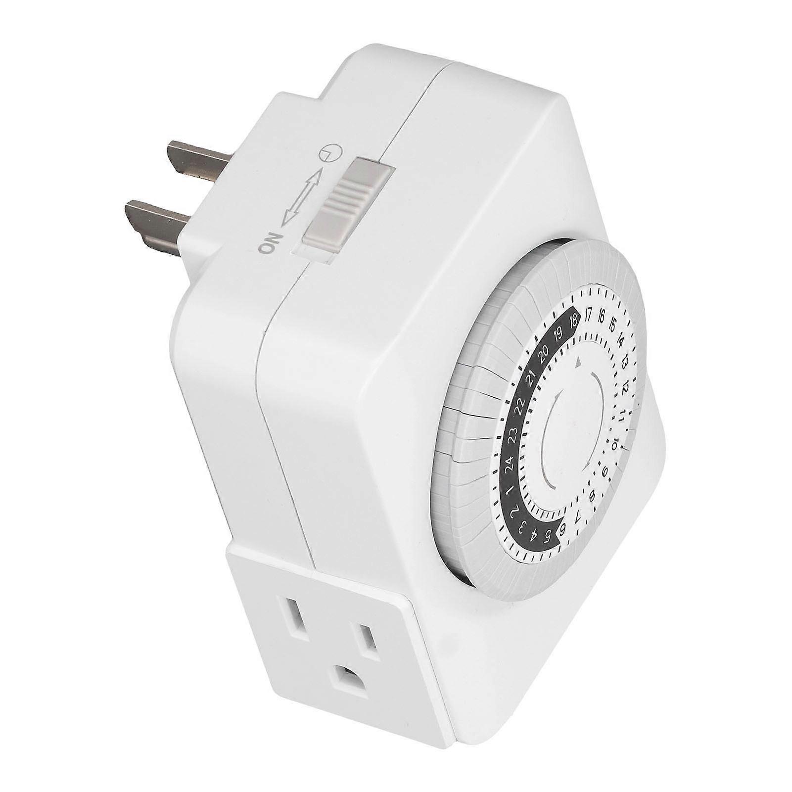 24 Hour Plug in Timer 15A Mechanical Outlet Timer Smart Timing Socket ...