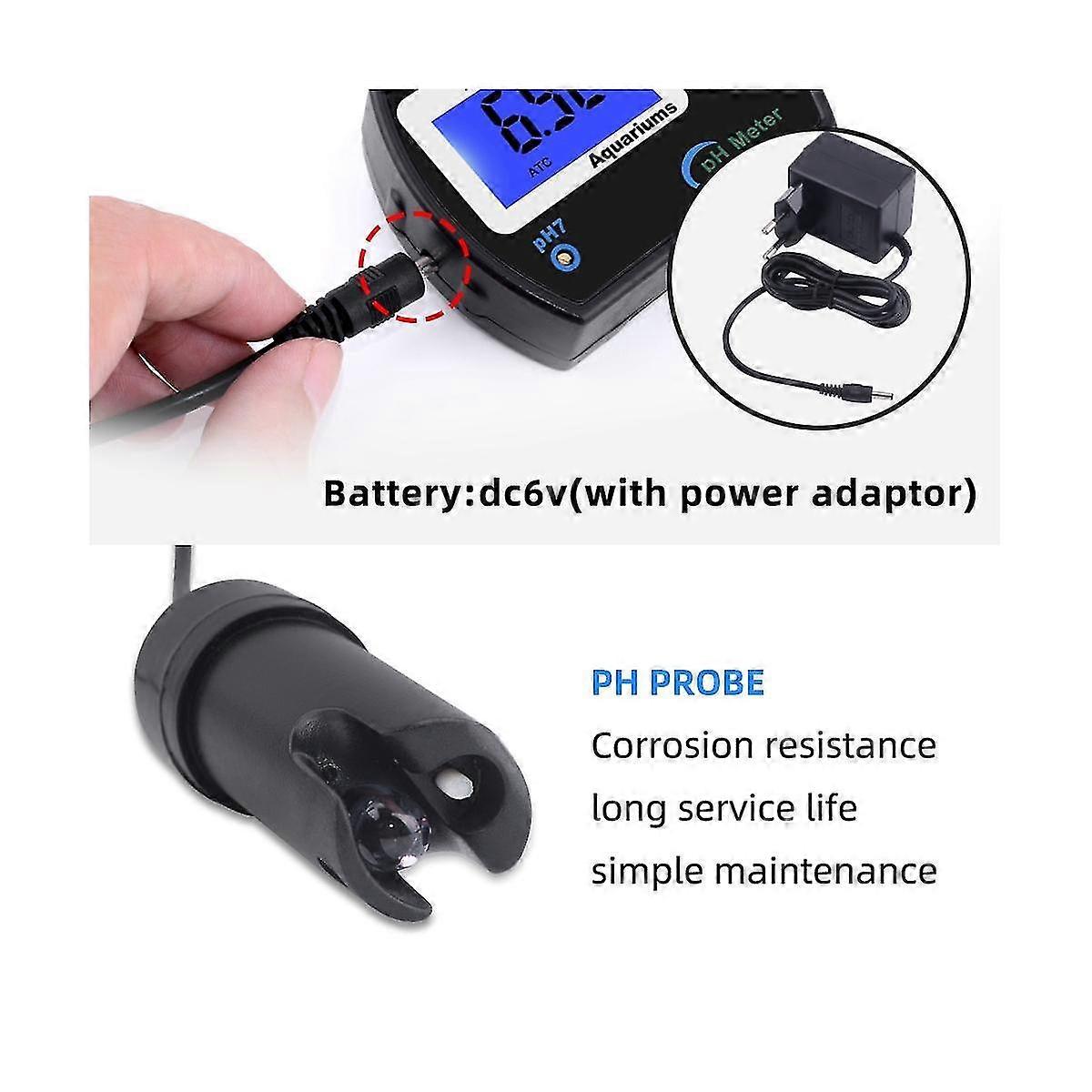 Accurate PH Meter for Aquarium Multi-Parameter Water Quality Monitor ...