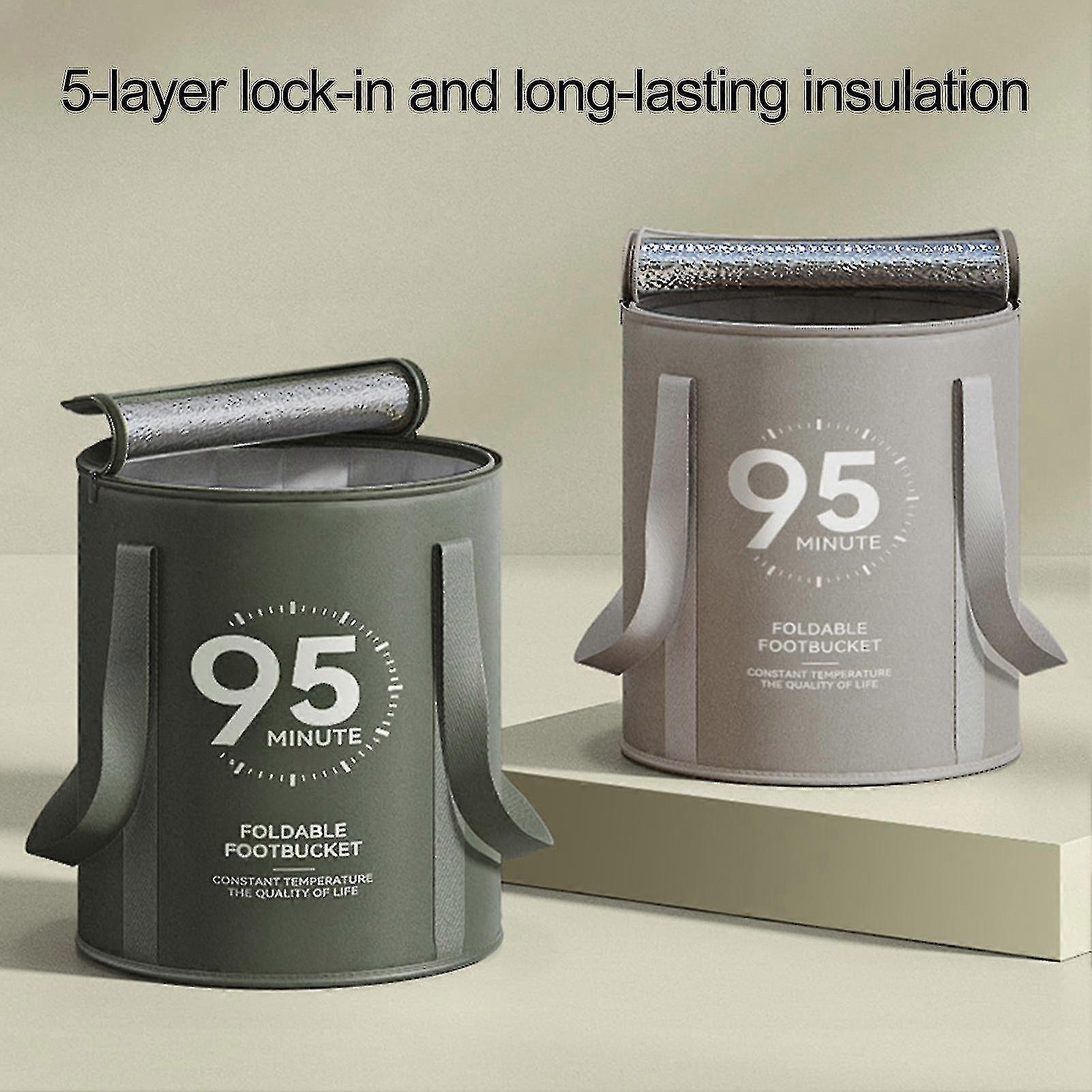 Portable Collapsible Foot Bath Tub Waterproof Pvc Insulated Foot Bath ...