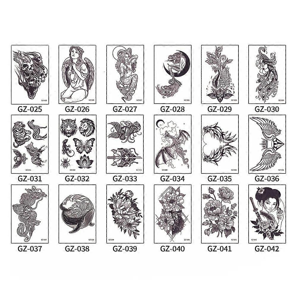 Herbal tattoo stickers new semi-permanent waterproof sweat plant long ...