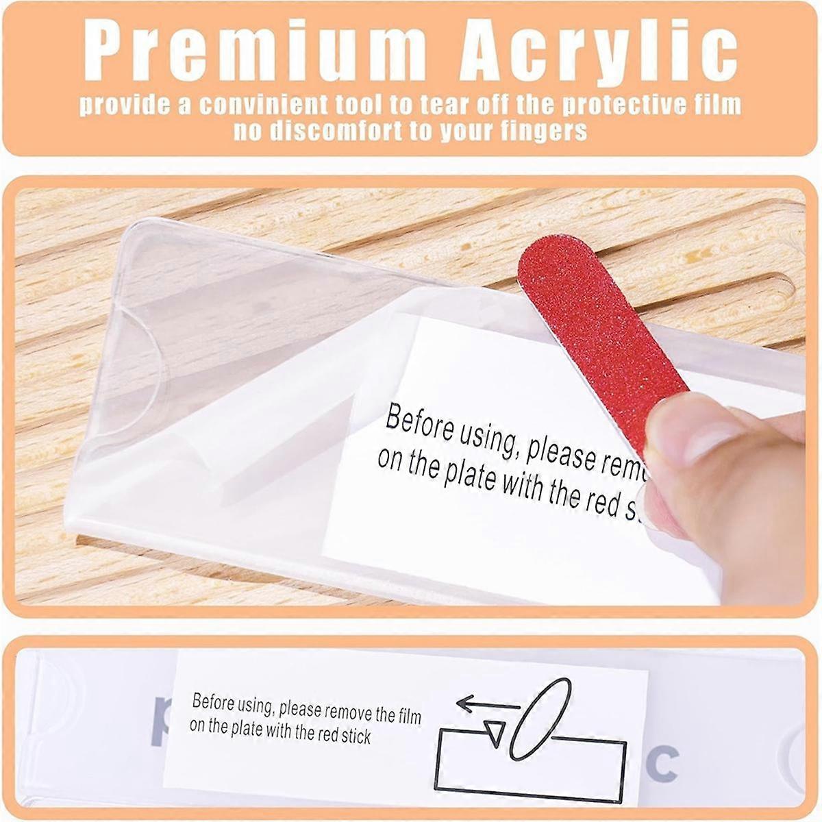 Acrylic Name Plate Holder Premium, 2X8 Inch,Clear Acrylic Plastic Sign ...