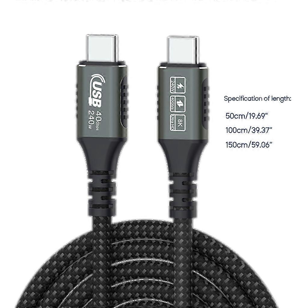 240W USB4.0 Type-C Cable Power Line 40Gb 8K60Hz Usb-C to USB-C For Phone Laptop | Fruugo UK