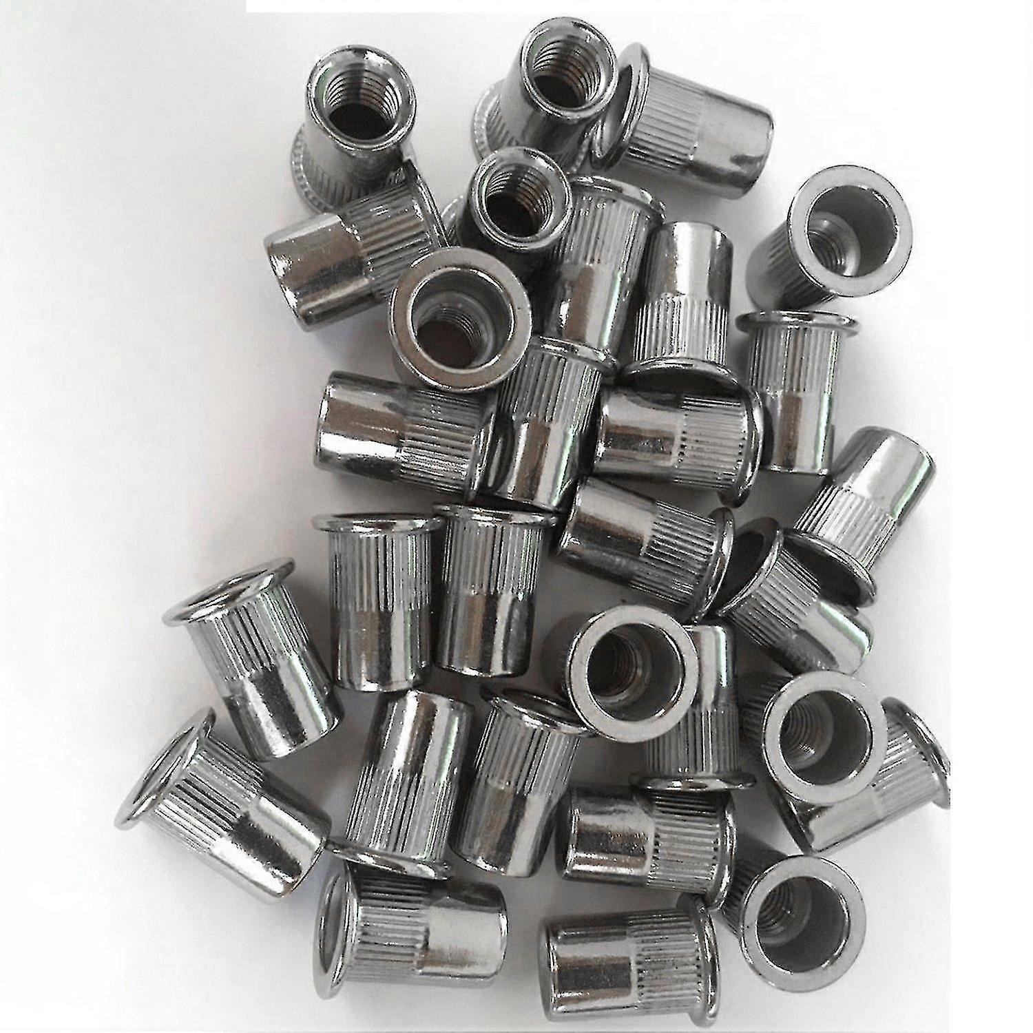 30pcs M8 Rivet Nuts Less Steel Threaded Rivet Insert Nuts M8-1.25mm ...