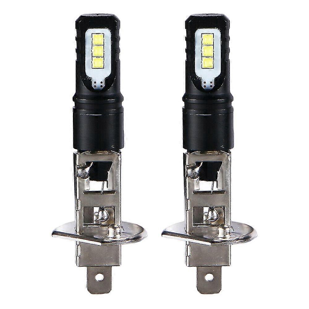 2x H1 6000k Super Bright White 6000lm Drl Led Headlight Bulb Kit High ...
