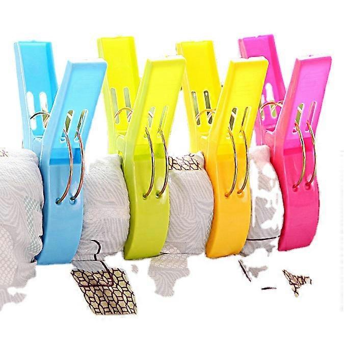 Beach Towel Clips, 4 Pcs Large Laundry Clip Clothes Pegs for Washing ...
