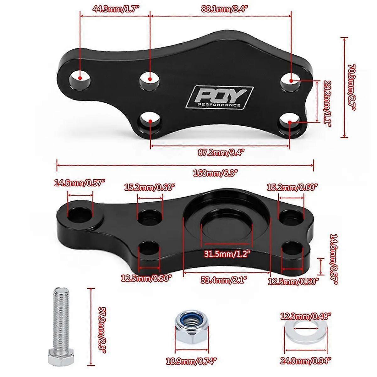 hgBlack Steering Lock Adapters Lock Kit for Altezza Gita Turn Angle ...