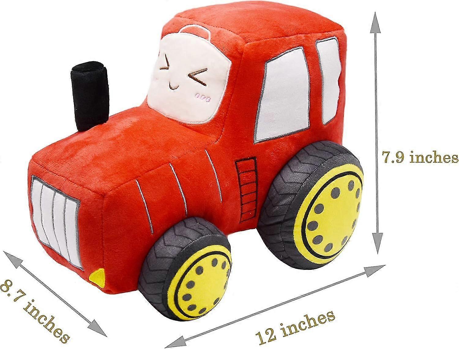 Soft Plush Tractor Stuffed Truck Toy Super Cute Car Plushie Throw ...