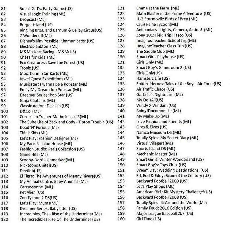 482 in 1 DS Mario Multicart Game Cartridge for Nintendo DS NDSL NDSi ...