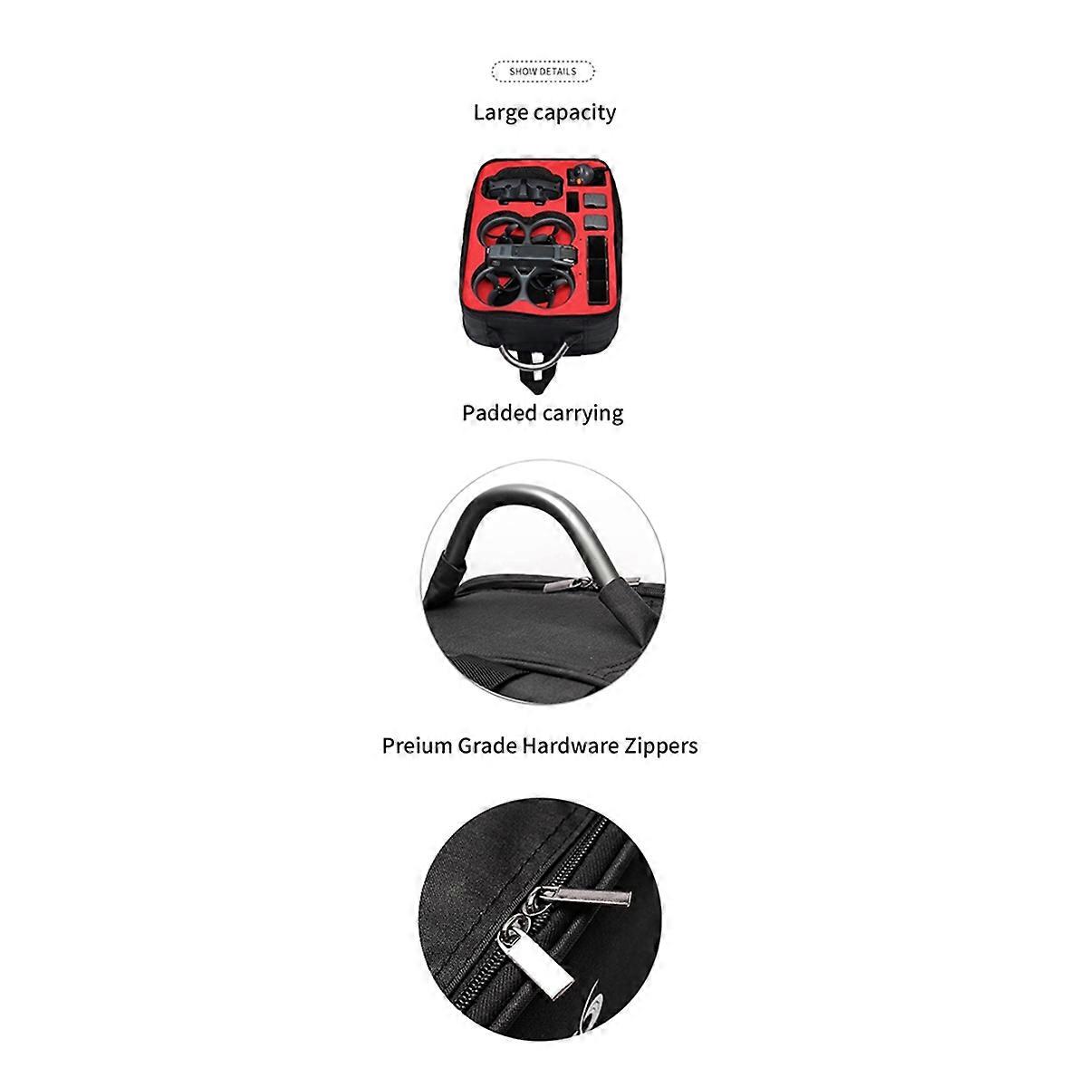 For DJI Avata 2 Backpack UAV Storage Bag for DJI Avata 2 Remote Control ...