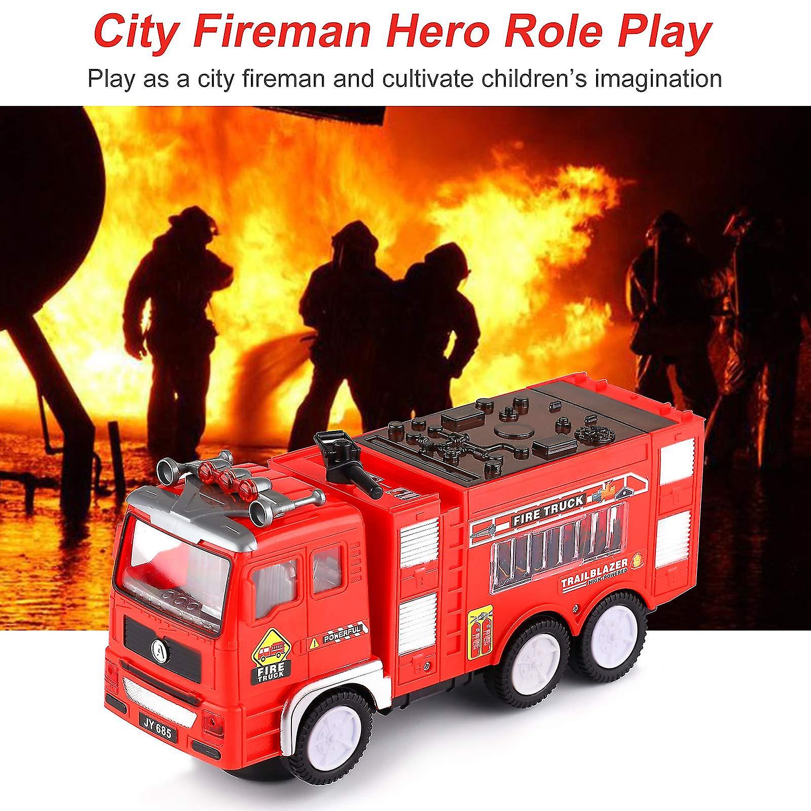 Fire Truck Toy 4D Lighted - Electric Fire Engine Rescue Truck with ...