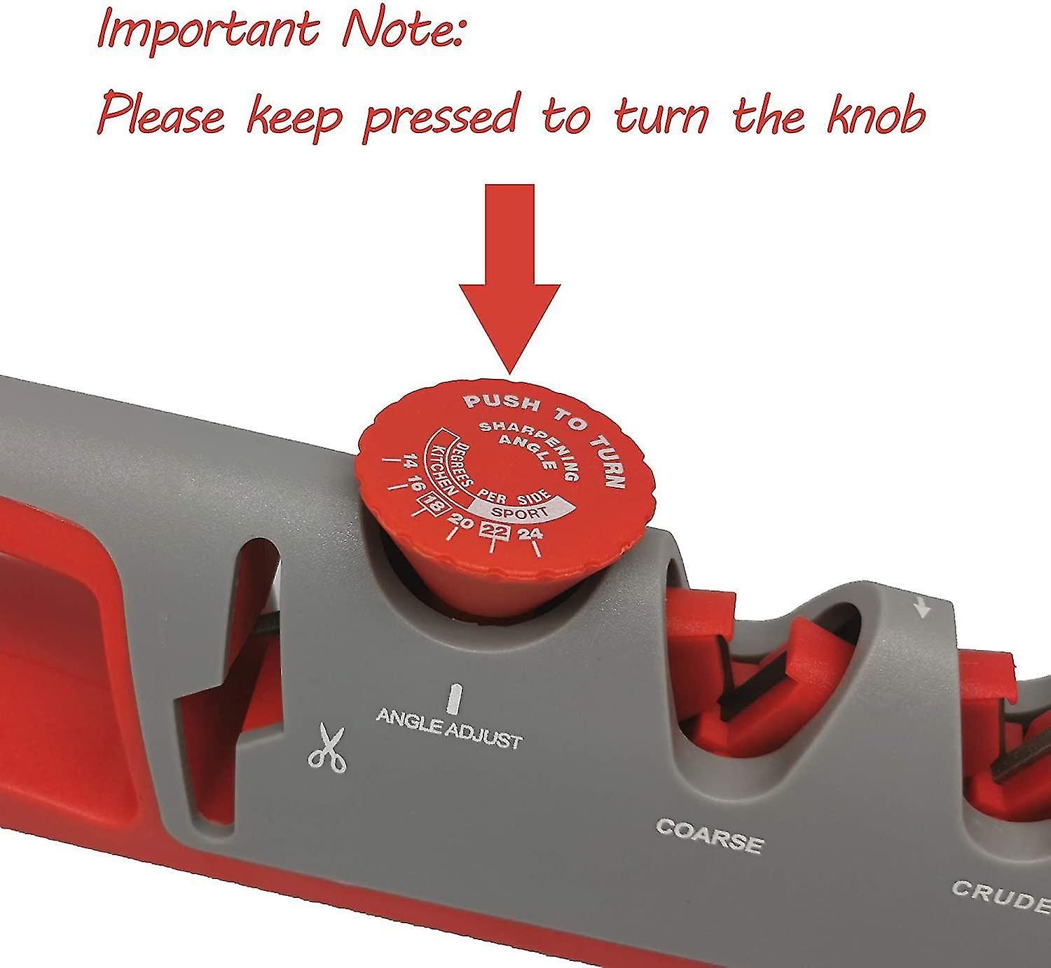 Knife Sharpener 3-stage Adjustable 14-24 Degree Knife + Scissor ...