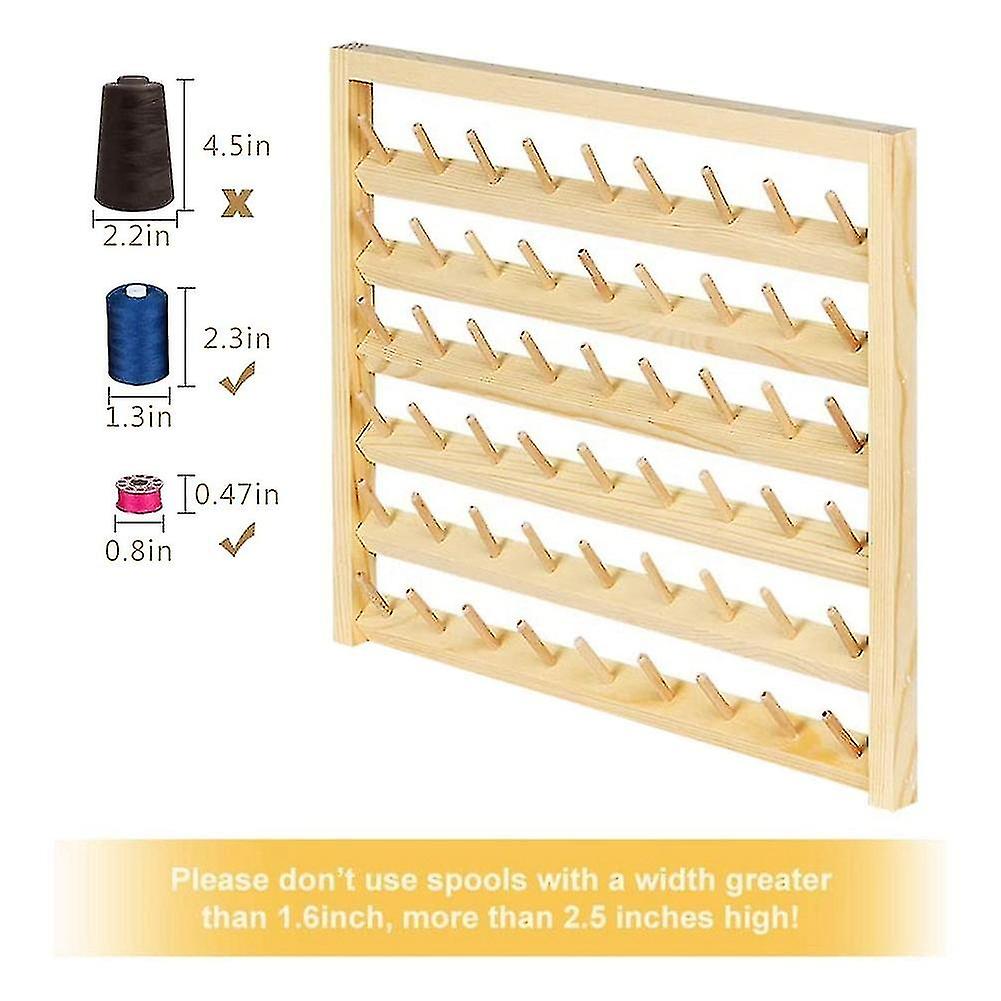 54 Spool Sewing Thread Stand, Wall Mount Sewing Thread Stand With ...