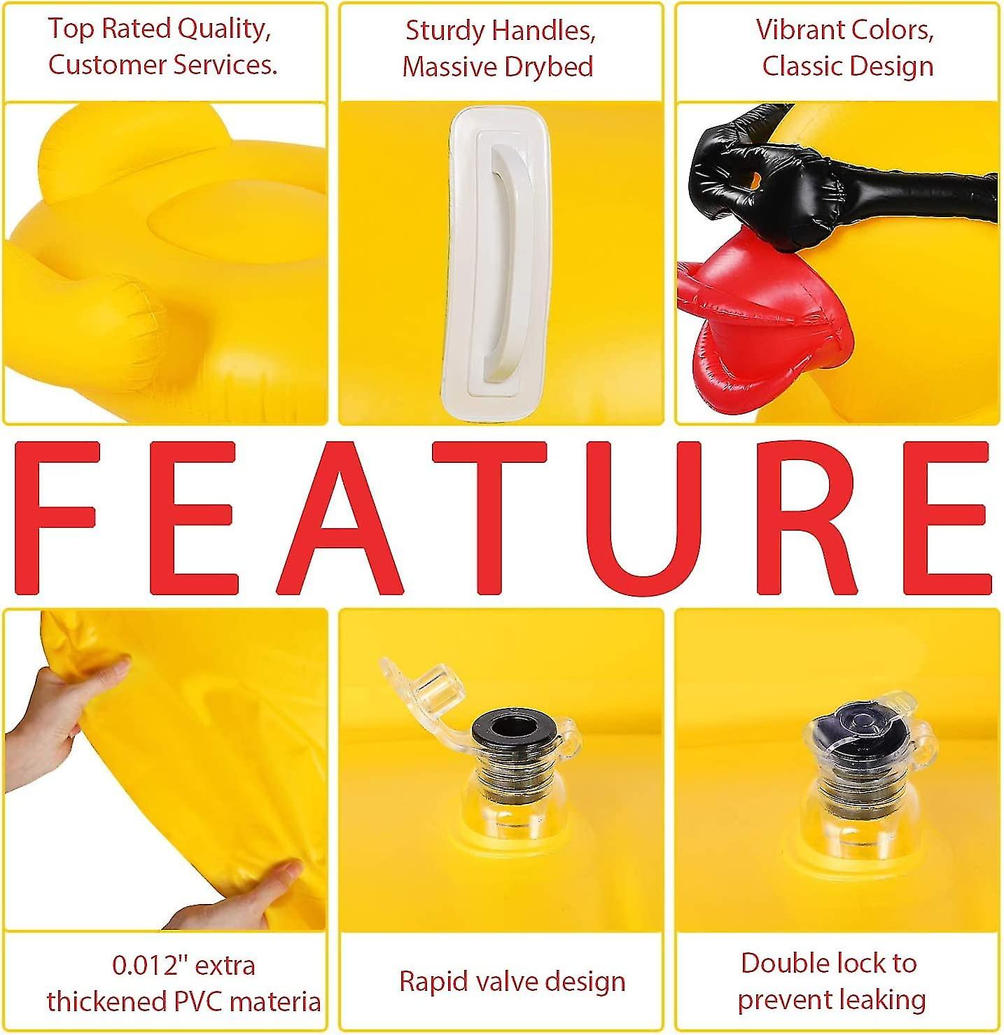 Huge Inflatable Yellow Duck Pool Float Summer Pool Party Essentials ...