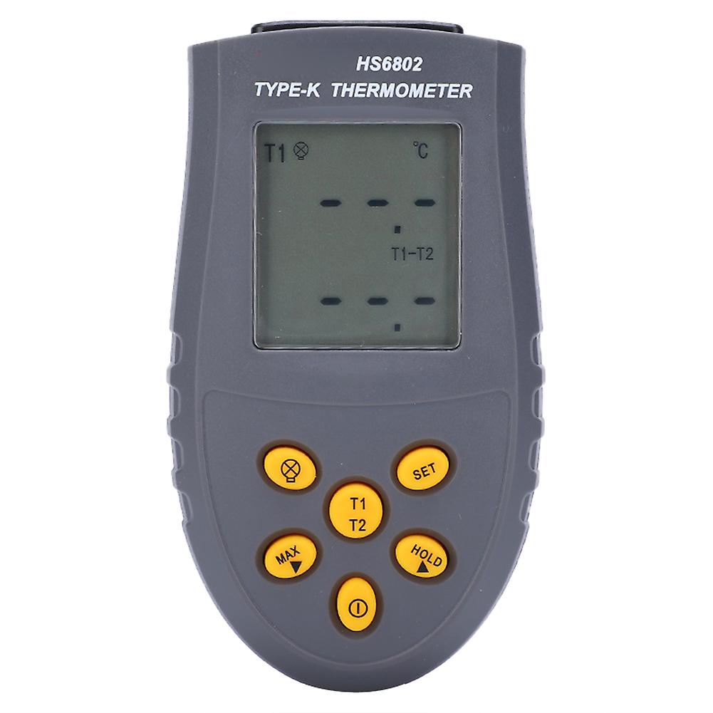 Digital Thermometer Meter DualChannel LCD Display Temperature Measuring ...