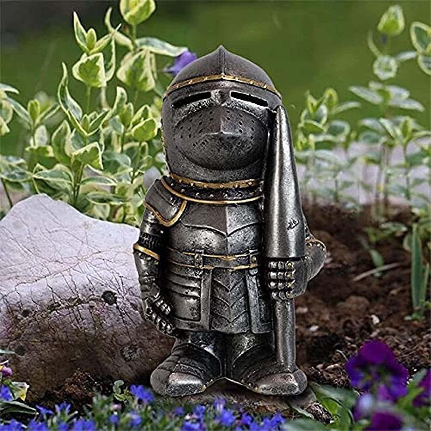 Garden Guard Medieval Statue Decorations Knight Exquisite Dwarf Garden ...