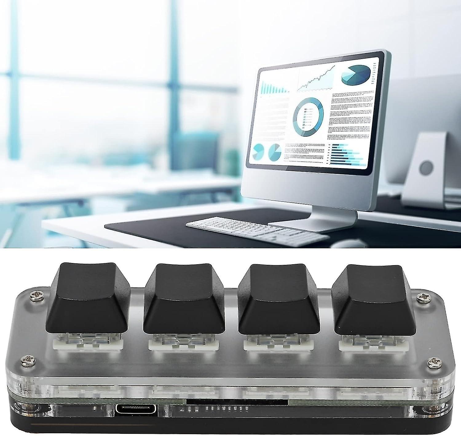 Mini 4 Keys Gaming Keyboard Custom Ahortcut Keys Mechanical Keyboard ...