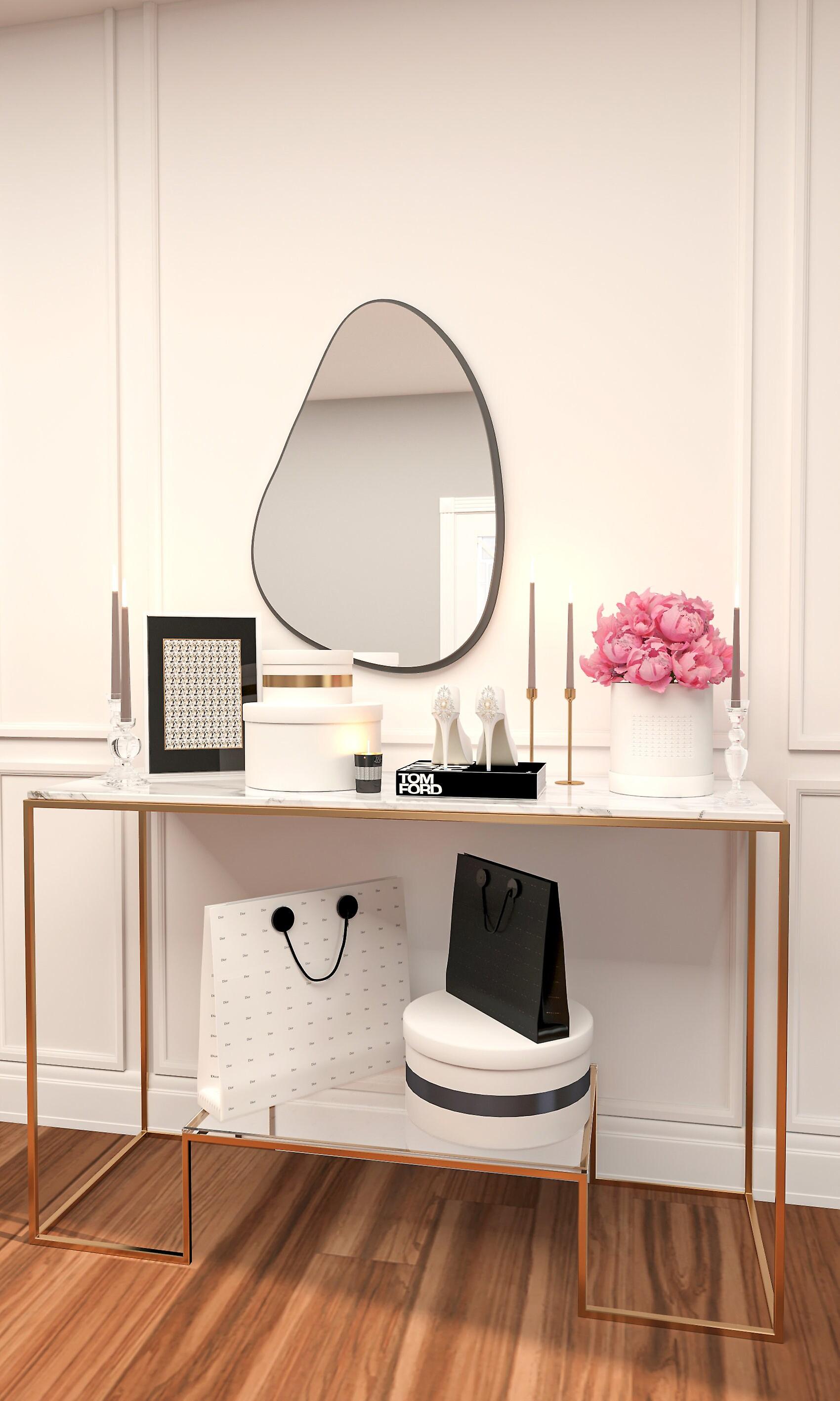 Lux Makeup Irregular Shaped Mirror | Fruugo UK