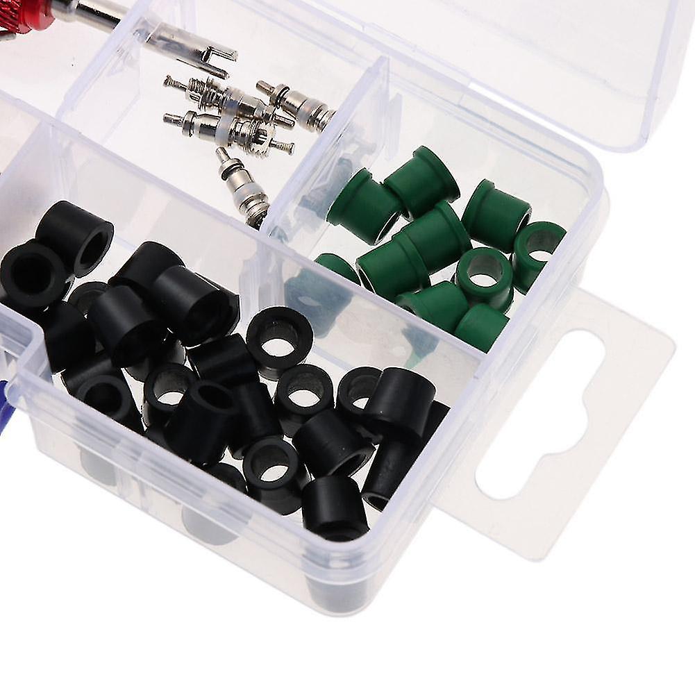 Air Conditioning Valve Core Kit, 71pcs Air Condition Repair Kit R12 ...
