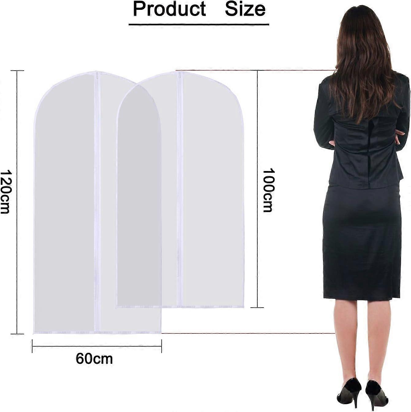 Set of 12 garment covers, long, 60 x 120/100 cm, transparent suit cover ...